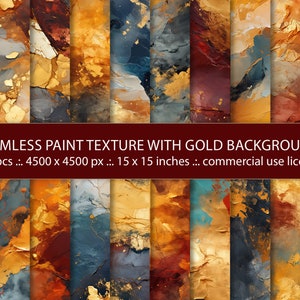 20 Seamless Paint Texture With Gold Backgrounds, Vintage Gold Metallic ...
