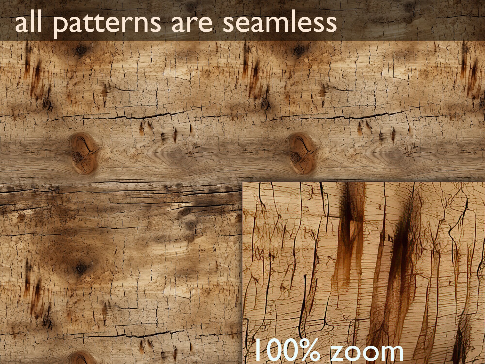 Rustic Wood Texture Backgrounds: 20 Seamless Vintage Designs (digital ...