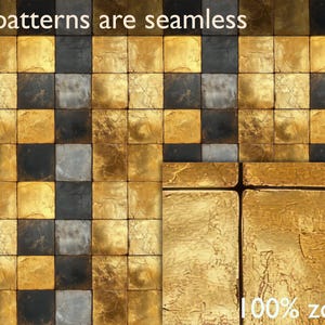 30 Seamless Vintage Gold Patterns, Grunge Textures Golden Backgrounds ...