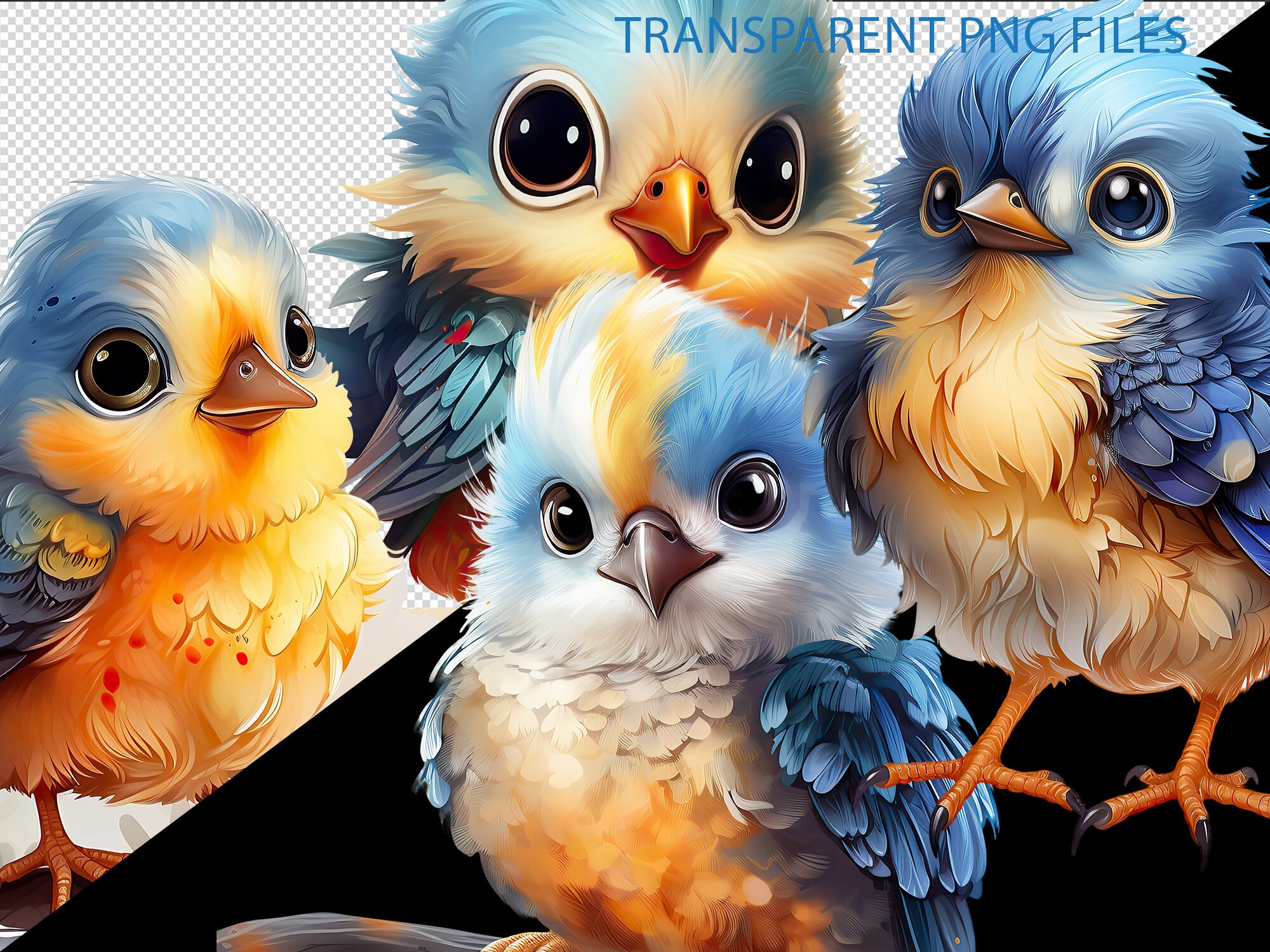 20 Watercolor Birds Clipart Bundle Sweet 3D Baby Birds for Nursery ...