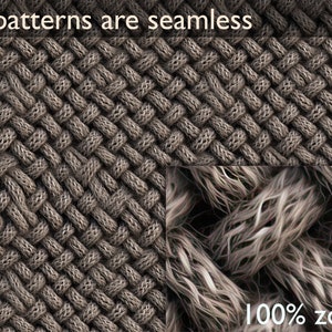 20 Seamless Knitted Wool Texture Backgrounds, Crochet Wool Pattern ...
