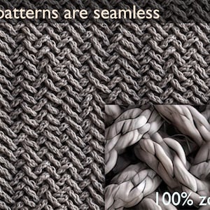 20 Seamless Knitted Wool Texture Backgrounds, Crochet Wool Pattern ...