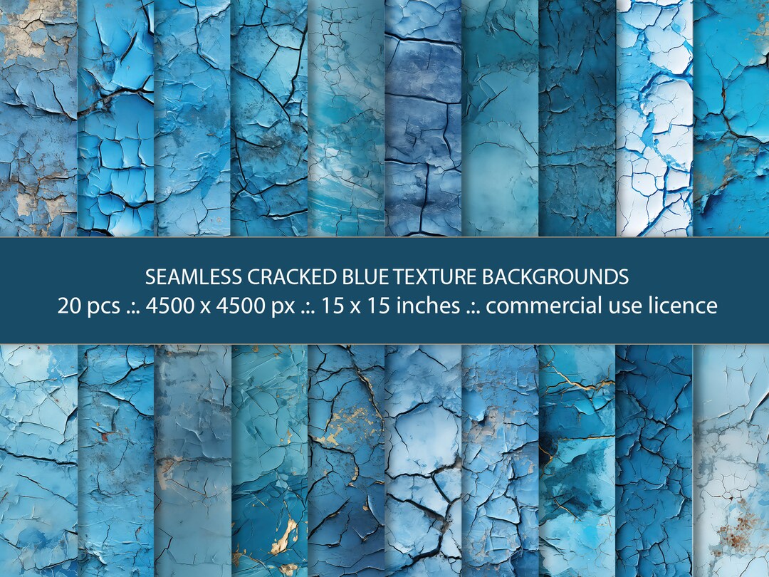 20 Seamless Cracked Blue Texture Backgrounds,abstract Cracked Wall ...