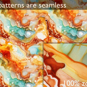 20 Seamless Geothermal Mineral Pattern Backgrounds, Geode Structure ...