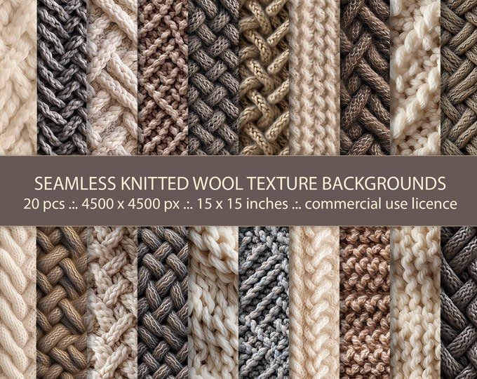 Crochet Digital Paper, Wool Seamless Printable, Rainbow Tiling Pattern ...