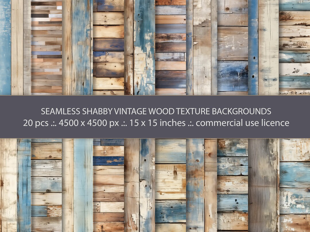20 Seamless Shabby Vintage Wood Texture Backgrounds, Decorative Rustic ...