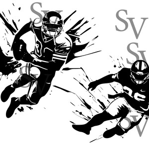 Fußballspieler-Clipart-Set SVG, PNG, DXF, pdf, eps Sportdesign für ...