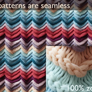 20 Seamless Knitted Wool Backgrounds, Texture Backgrounds, Knit Digital ...