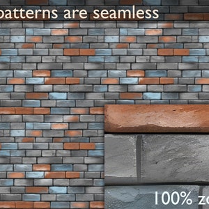20 Seamless Vintage Bricks Wall Backgrounds, Realistic Textures ...