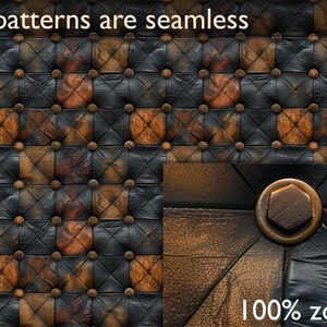 30 Seamless Vintage Leather Backgrounds, Vintage Decorative Texture ...