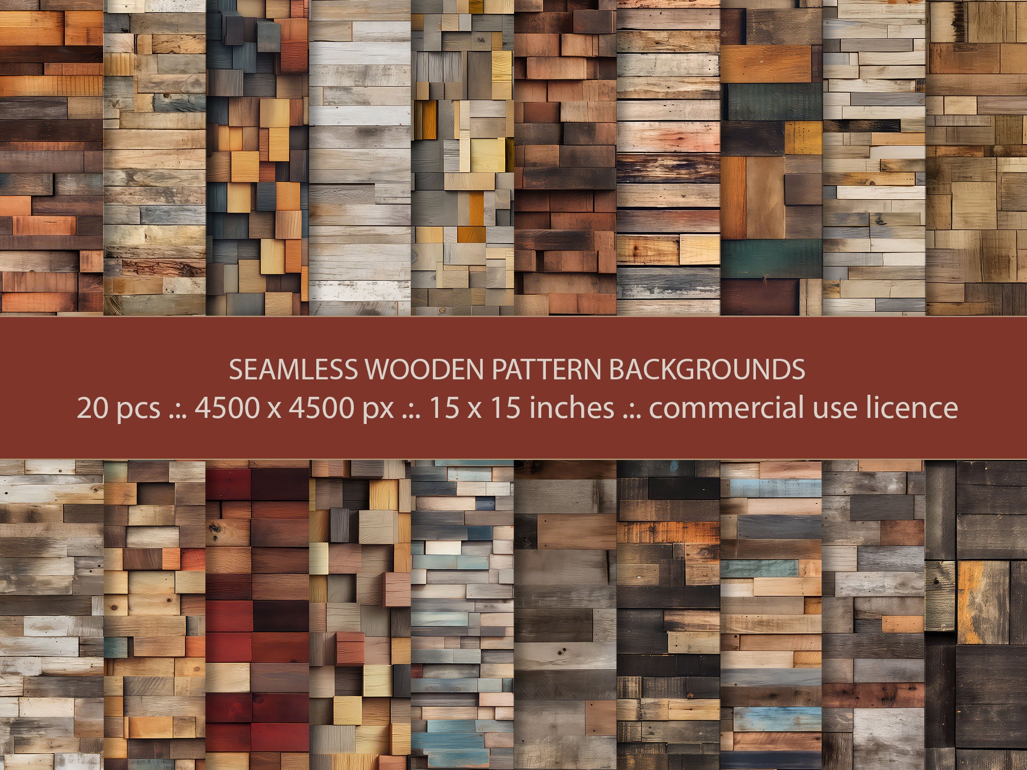 20 Seamless Wooden Pattern Backgrounds, Wood Textures,wood Digital ...
