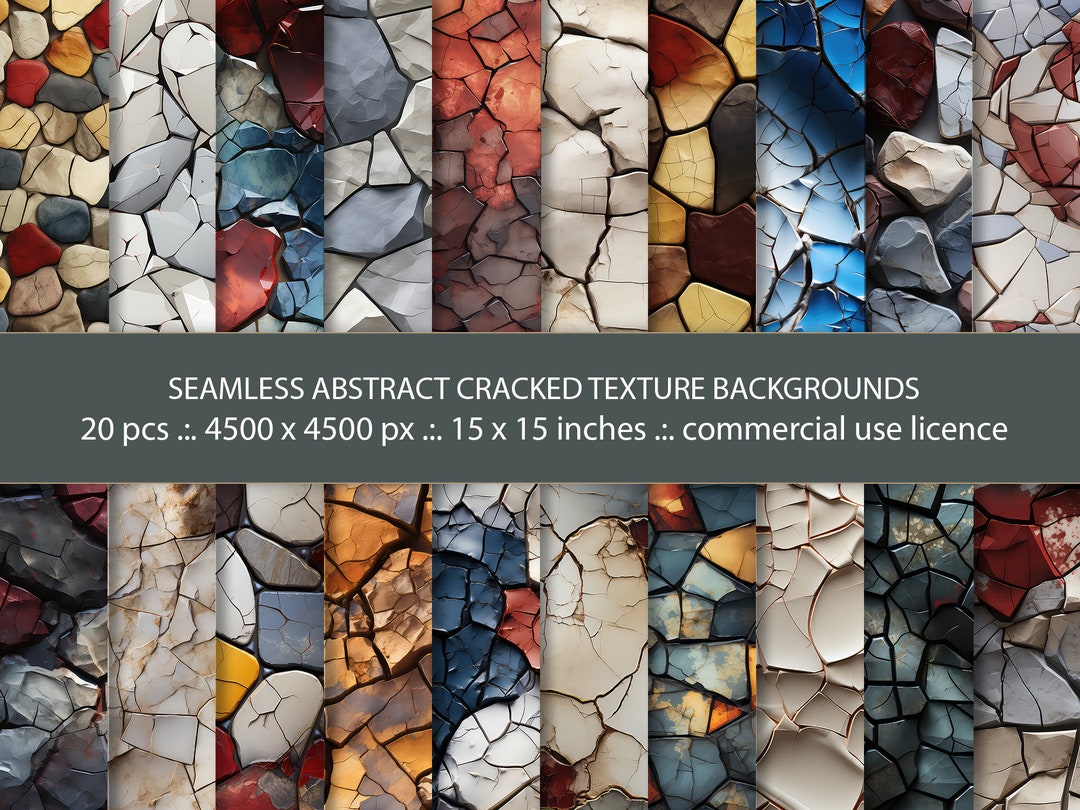 20 Seamless Abstract Cracked Texture Backgrounds,cracked Stones Texture ...