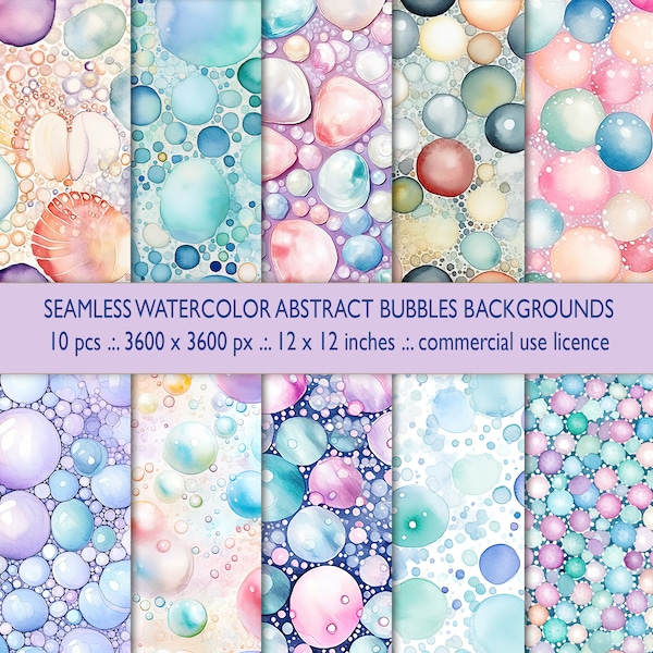 Bubble Digital Paper - Etsy