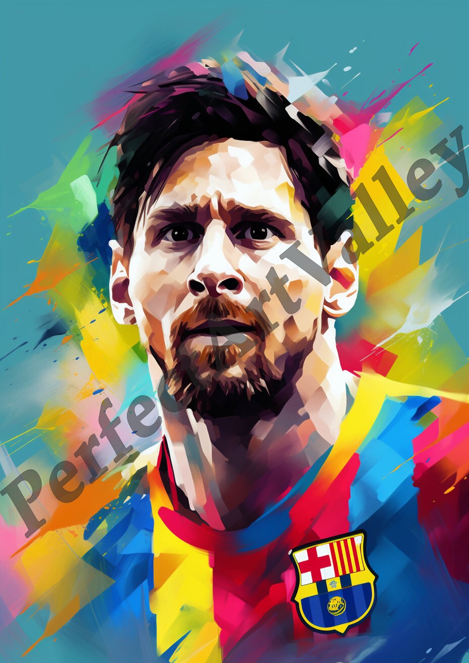 Dripping Paint Leo Messi PRINTABLE ART messi Print Poster - Etsy