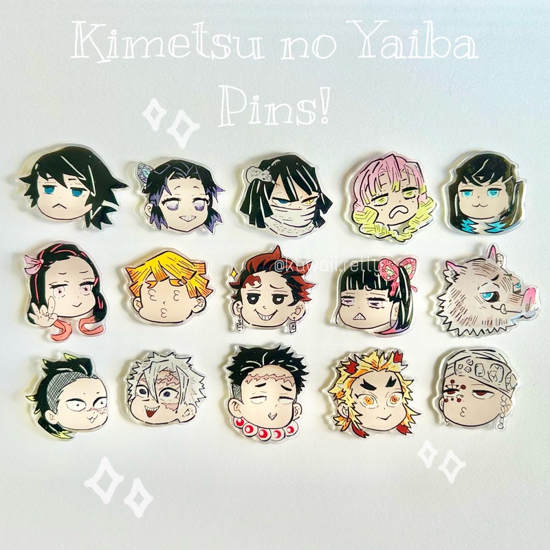 Demon Slayer Pins - Etsy