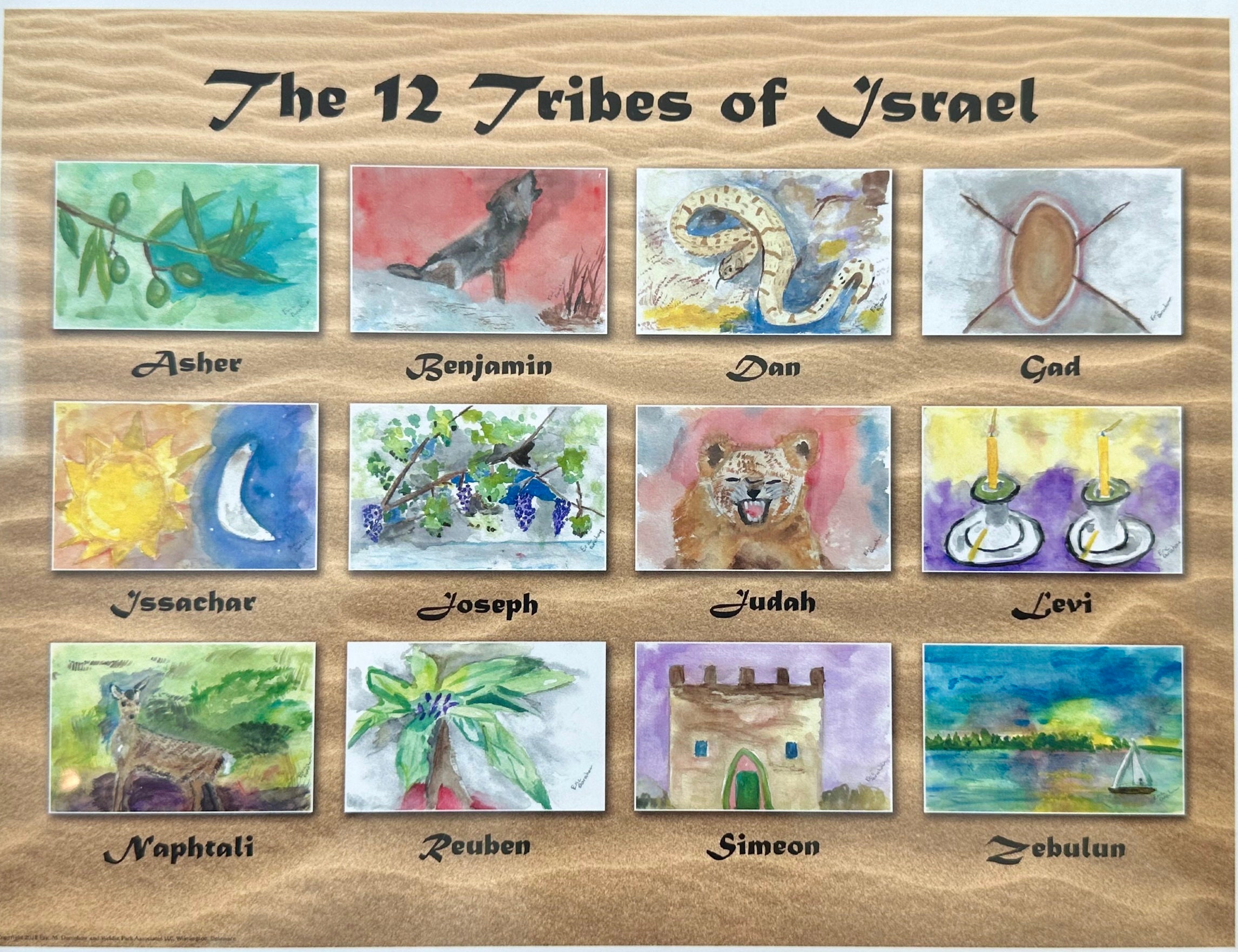 Giclee Print From Twelve Tribes of Israel Book, Assorted Sizes ...