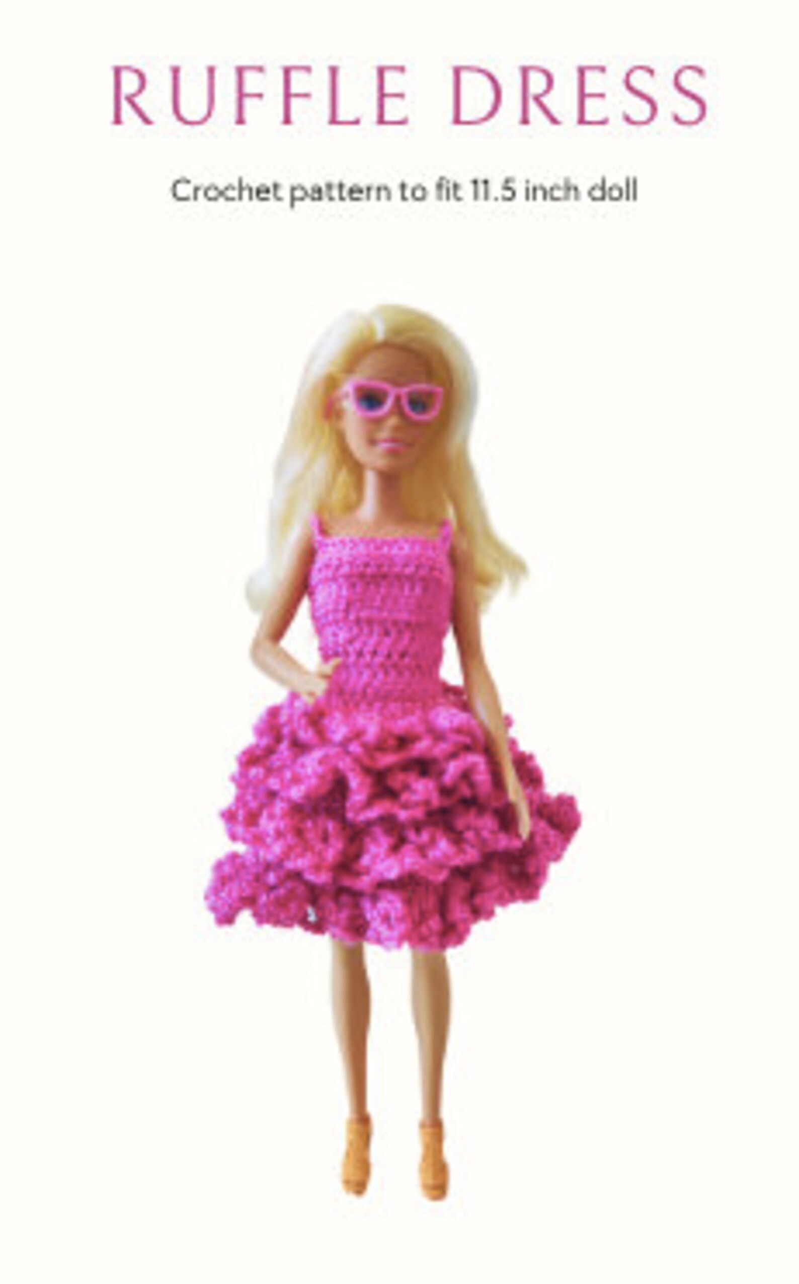 Ruffle Barbie Dress Crochet Pattern - Etsy