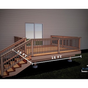 Deck Plans 16x16 for DIY Construction and Permit - Etsy