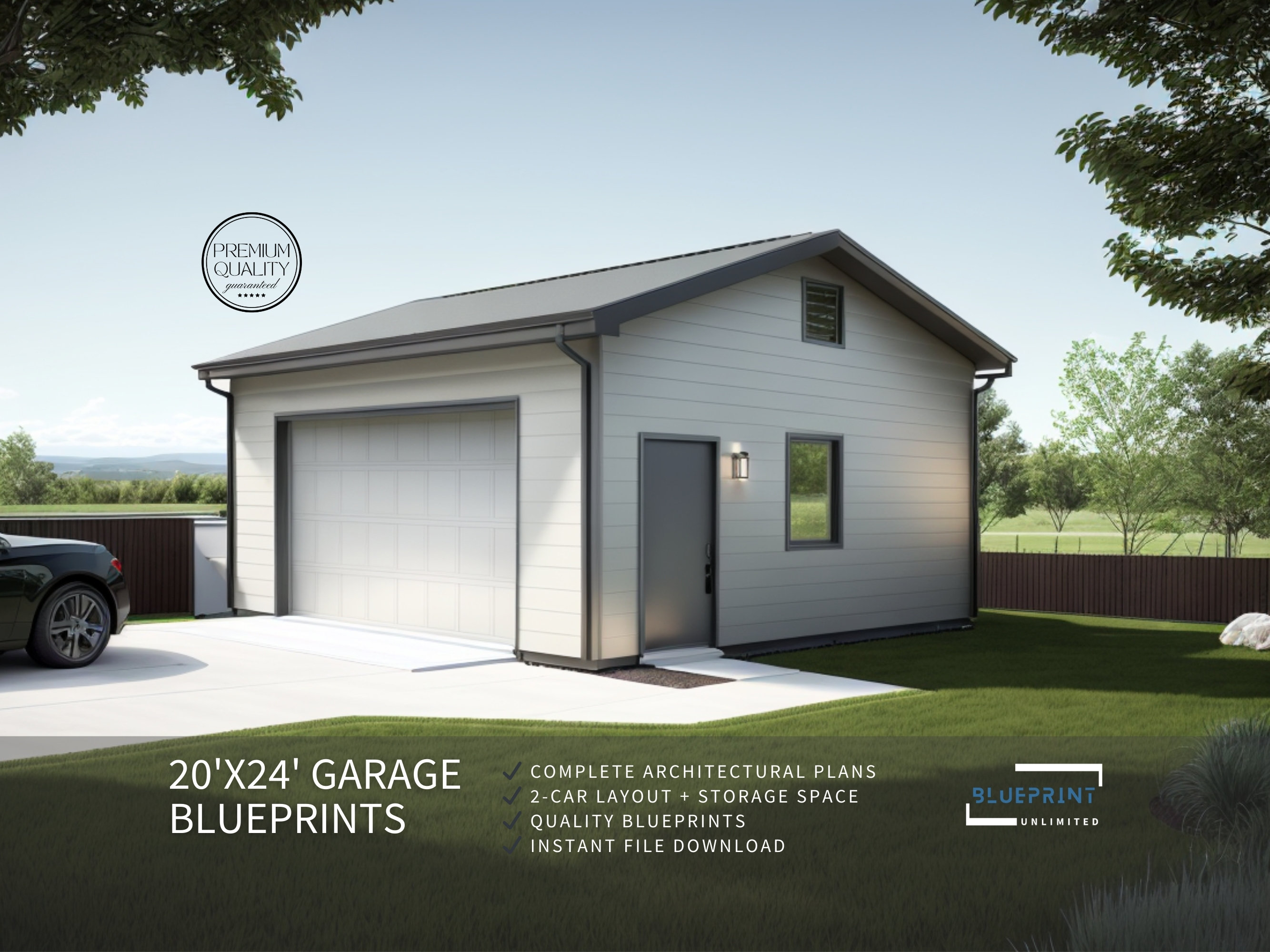 Garage Plans 20x24 for DIY Construction and Permit - Etsy Canada