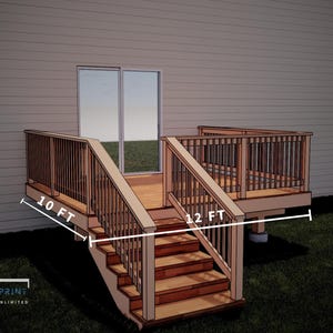 Deck Plans 10x12 for DIY Construction and Permit - Etsy