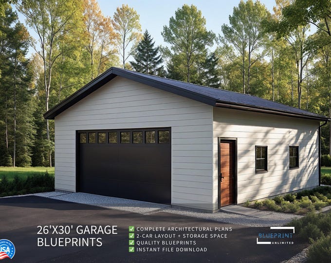 Garage Plans 24x36 for Construction and Permit - Etsy Canada