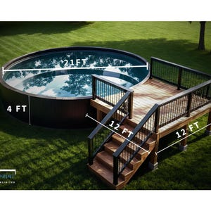 Pool Deck Plans 12x12 for DIY Construction and Permit - Etsy