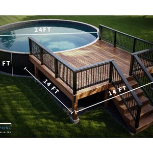 Pool Deck Plans 14x14 for DIY Construction and Permit - Etsy