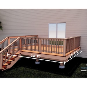 Deck Plans 18x18 for DIY Construction and Permit - Etsy