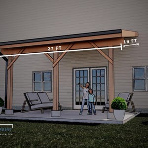 Patio Cover Plans 19x27 for DIY Construction and Permit - Etsy