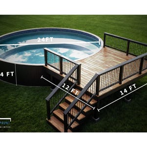 Pool Deck Plans 12x14 for DIY Construction and Permit - Etsy
