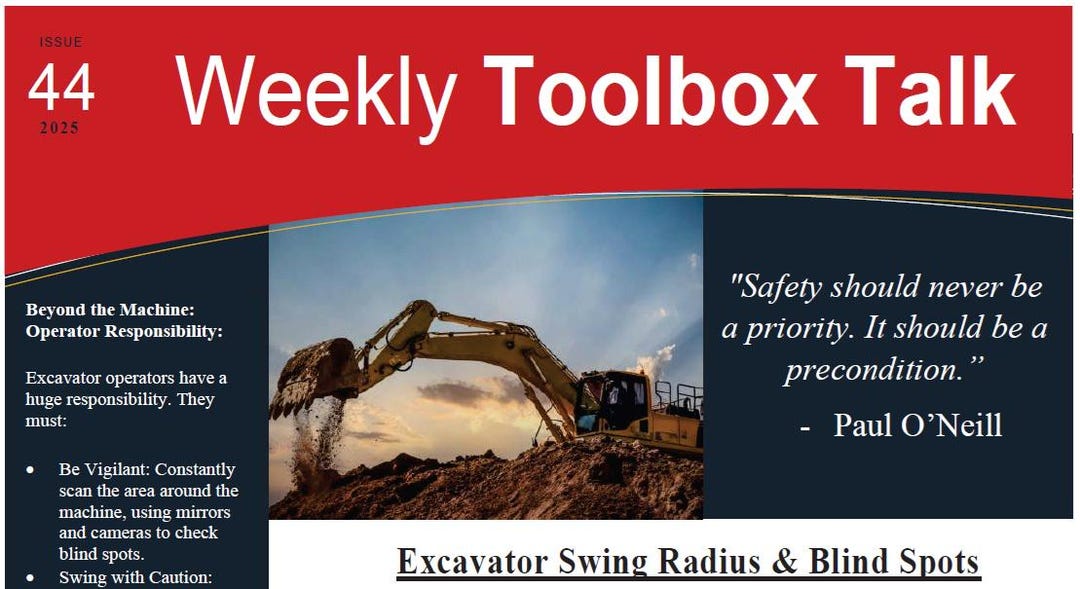 5 Weekly Toolbox Talks - Safety Meeting - Construction Safety ...