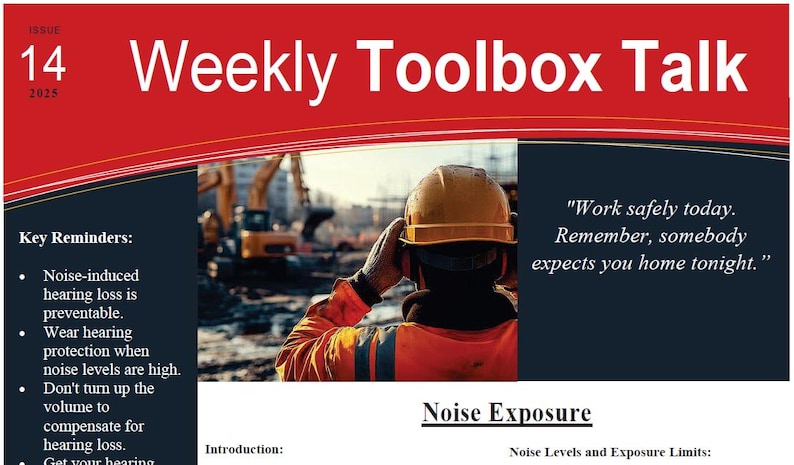 1 Year of Toolbox Talks - Safety Meeting - Construction Safety ...