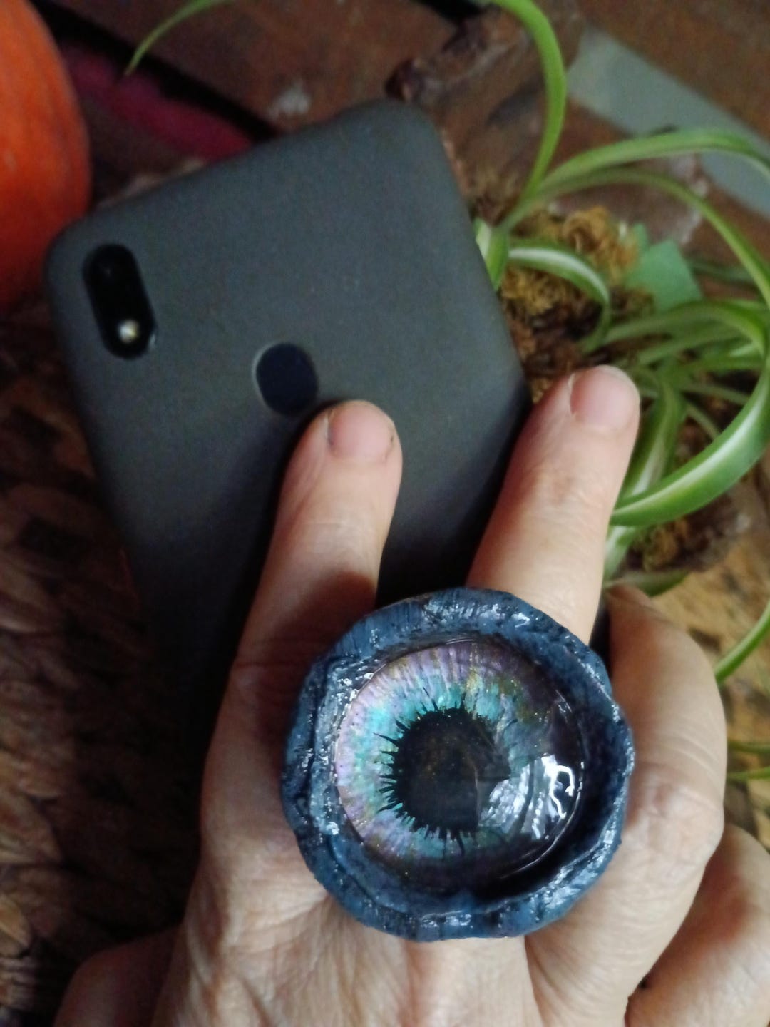 Blue Eyed Dragon Pop Socket! Artist Made~one of a Kind~strong 3M ...