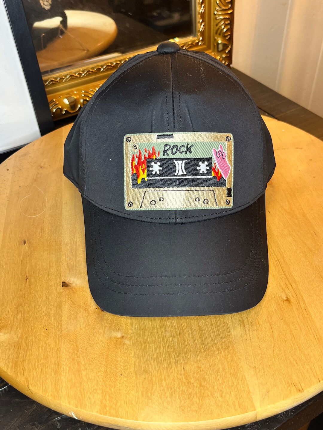 Black Rock N Roll Baseball Hat Upcycled With Retro Cassette Tape and ...