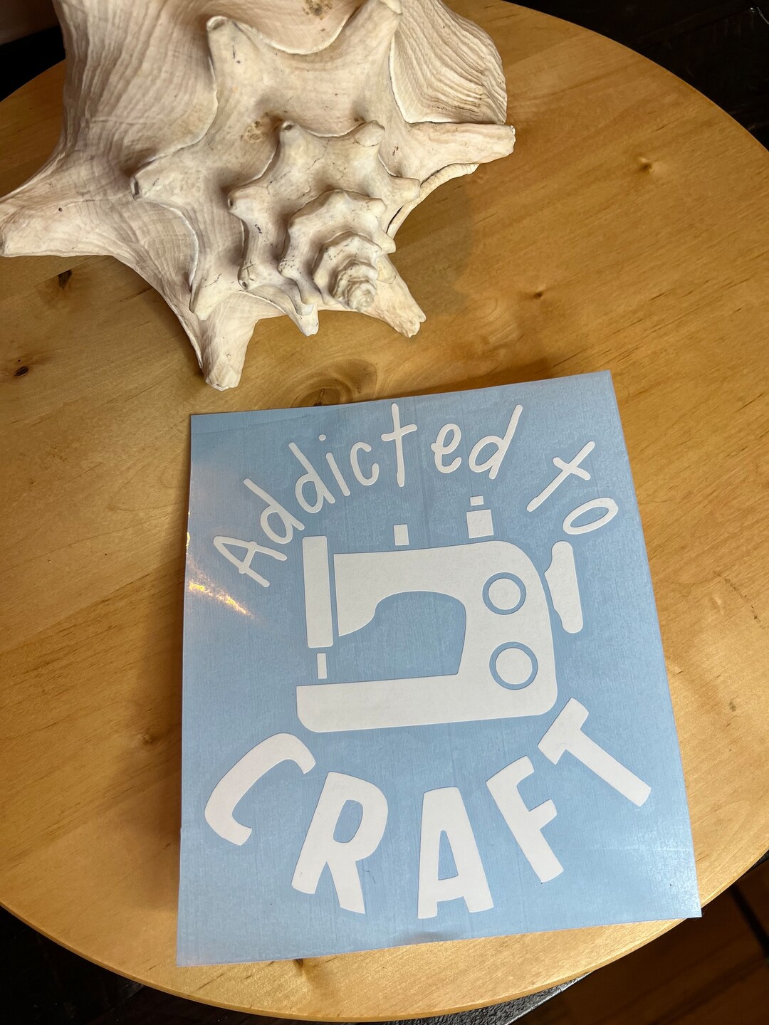 Addicted to Craft Permanent Vinyl Decal for Car, Laptop, Water Bottle ...