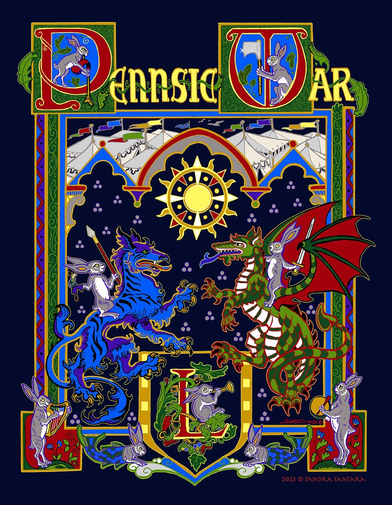 Pennsic War 50 SCA Killer Bunnies Archival Giclee Print - Etsy