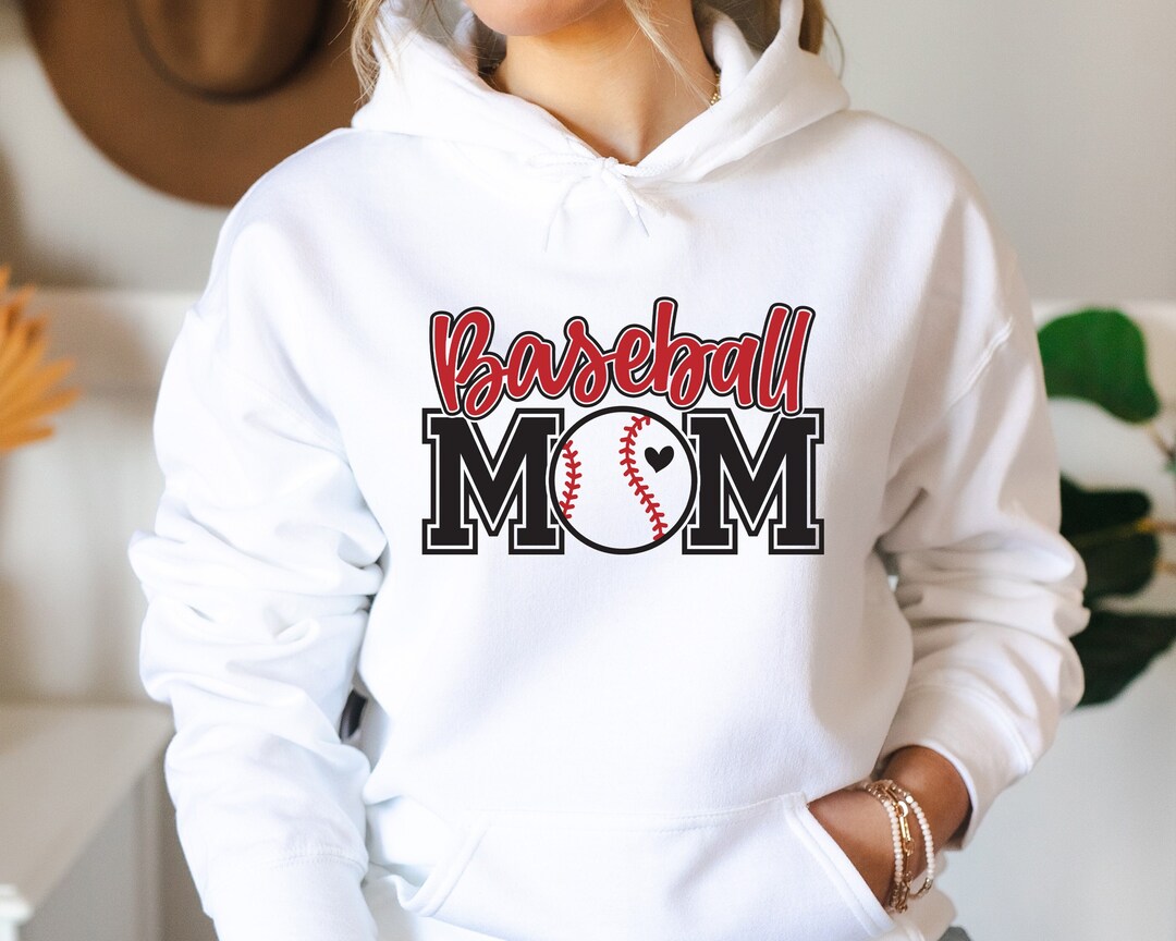 Baseball Mom Hoodie, Baseball Hoodie, Mom Hoodie, Baseball Gift Hoodie ...