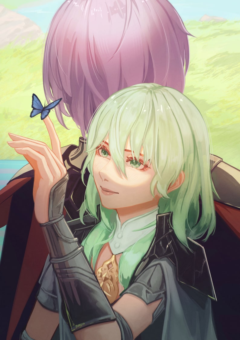 FE3H Byleth (and Yuri) Art Print || 11"x17" Poster - Etsy