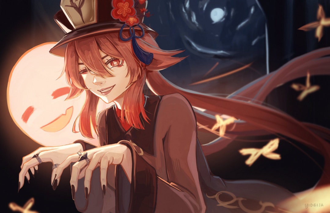 Genshin Impact Hu Tao Art Print || 11"x17" Poster - Etsy