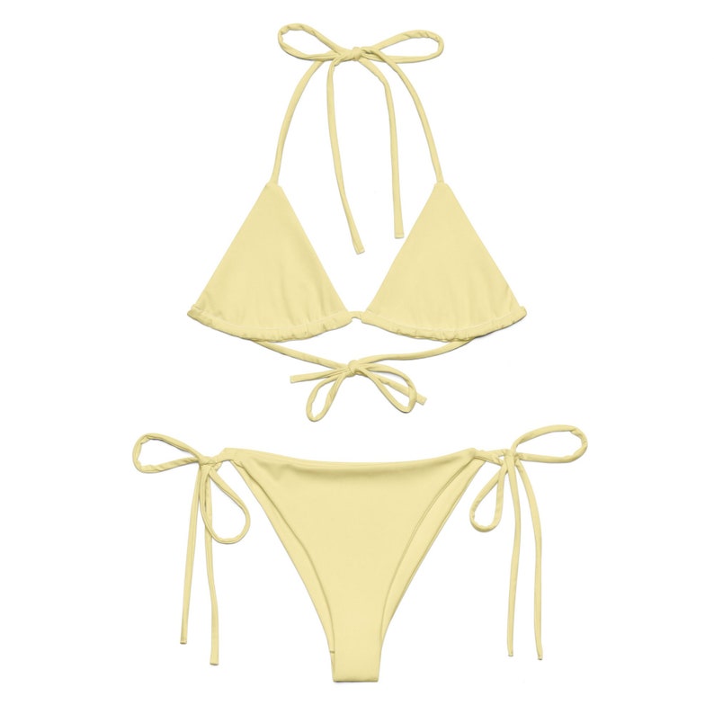 Butter Yellow Recycled String Bikini, Two-piece Swimsuit, Resort Wear ...