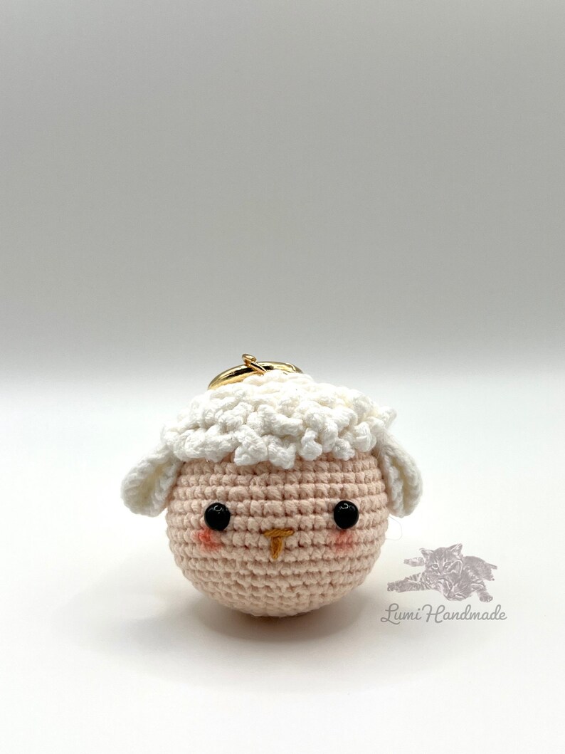 Crochet Sheep Lamb Keychain, Cute, Accessories, Knitted, Handmade ...