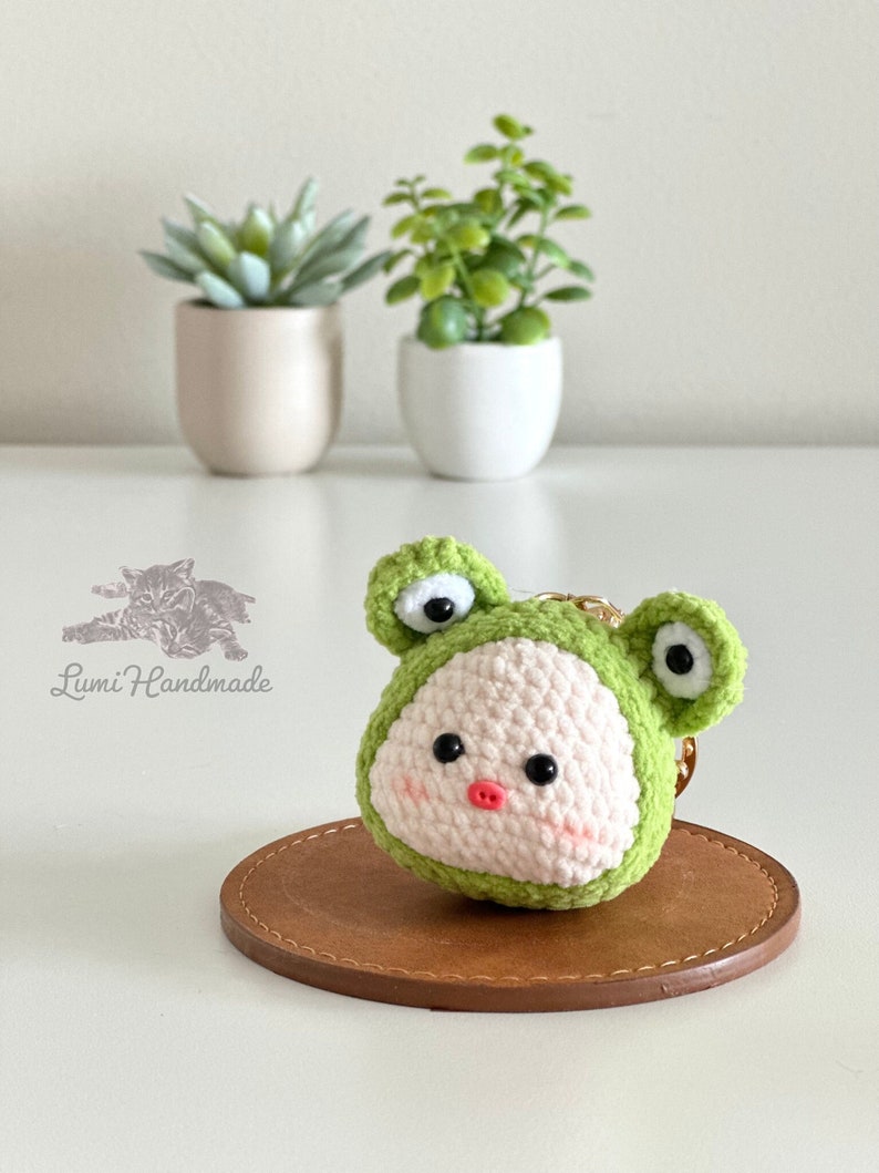 Crochet Frog Baby Keychain, Cute, Accessories, Knitted, Handmade, Charm ...