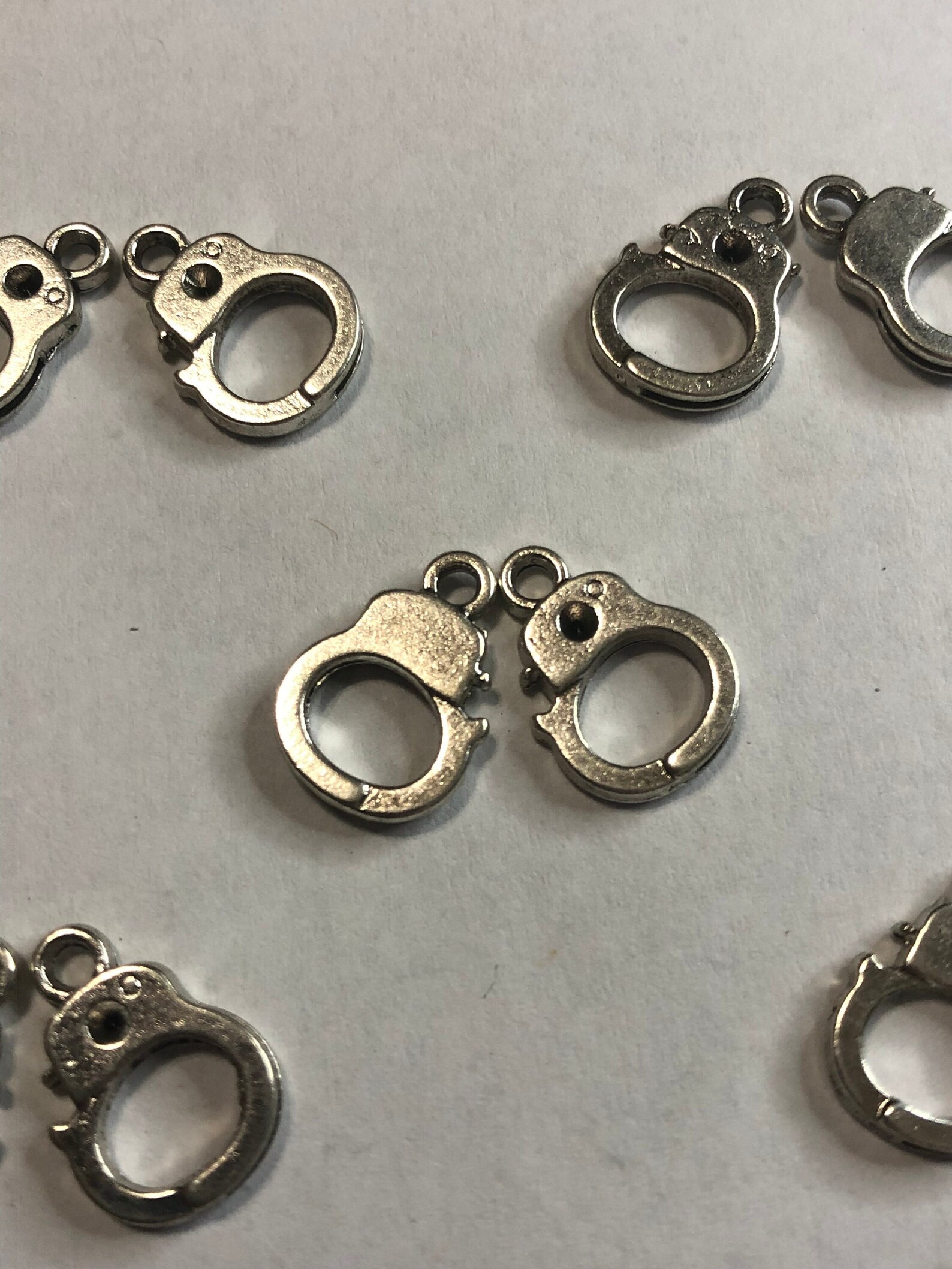 10 or 20 Small Handcuff Charms 5 Pairs or 10 Pairs Small - Etsy