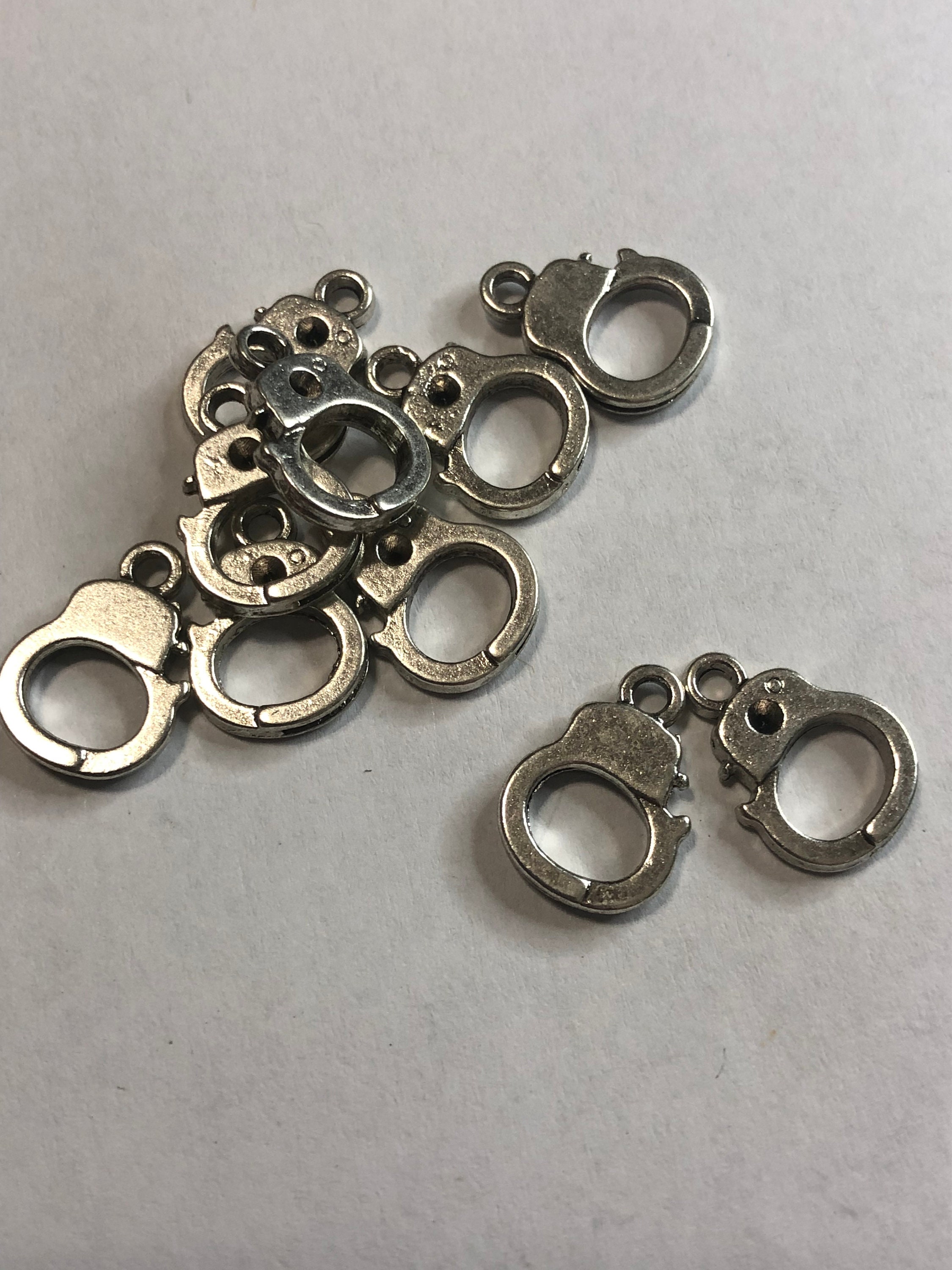 10 or 20 Small Handcuff Charms 5 Pairs or 10 Pairs Small - Etsy