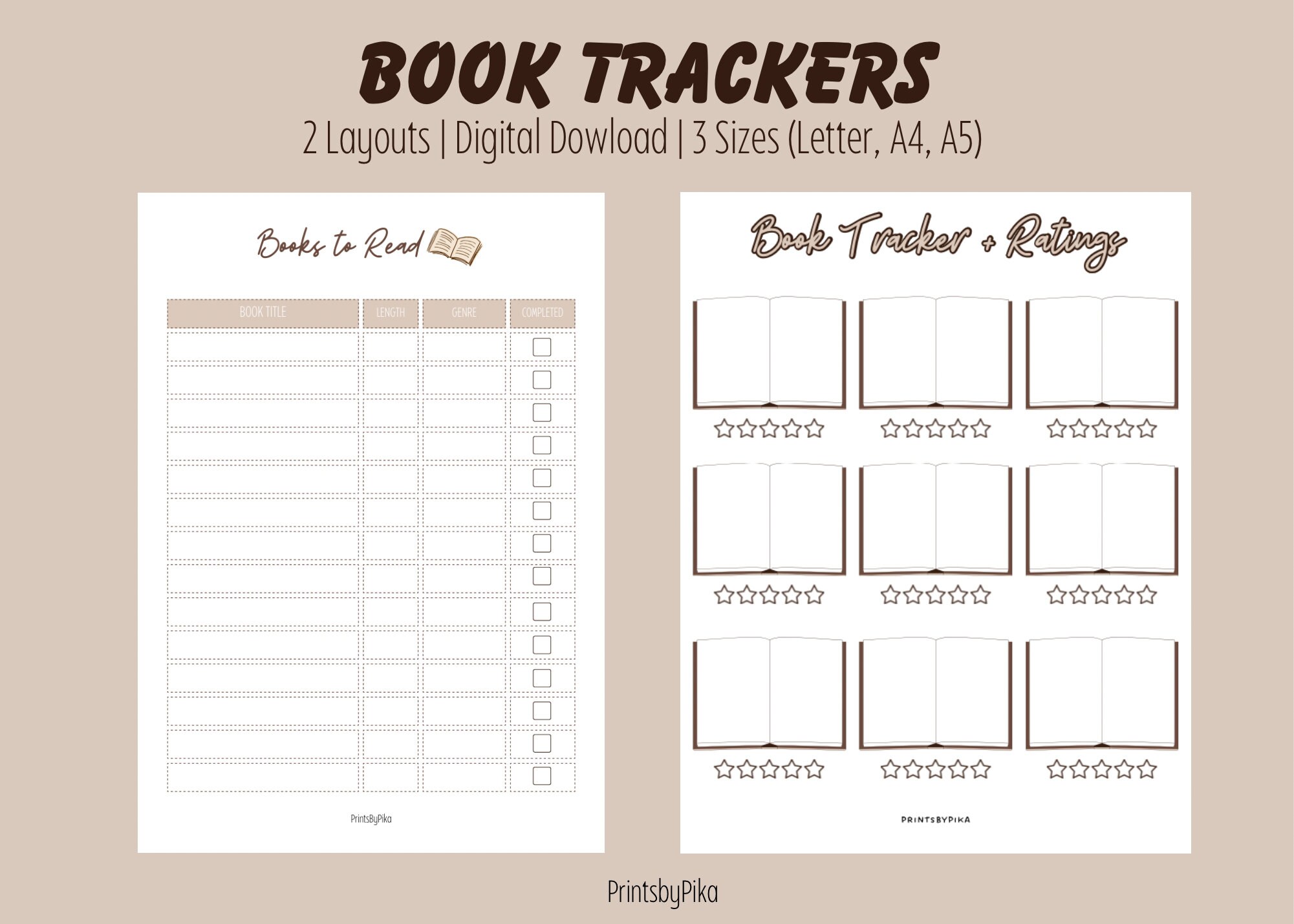 Movie TV Book Tracker - Etsy