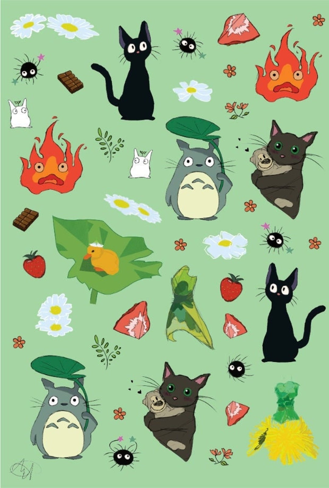 Studio Ghibli Sticker Sheet - Etsy