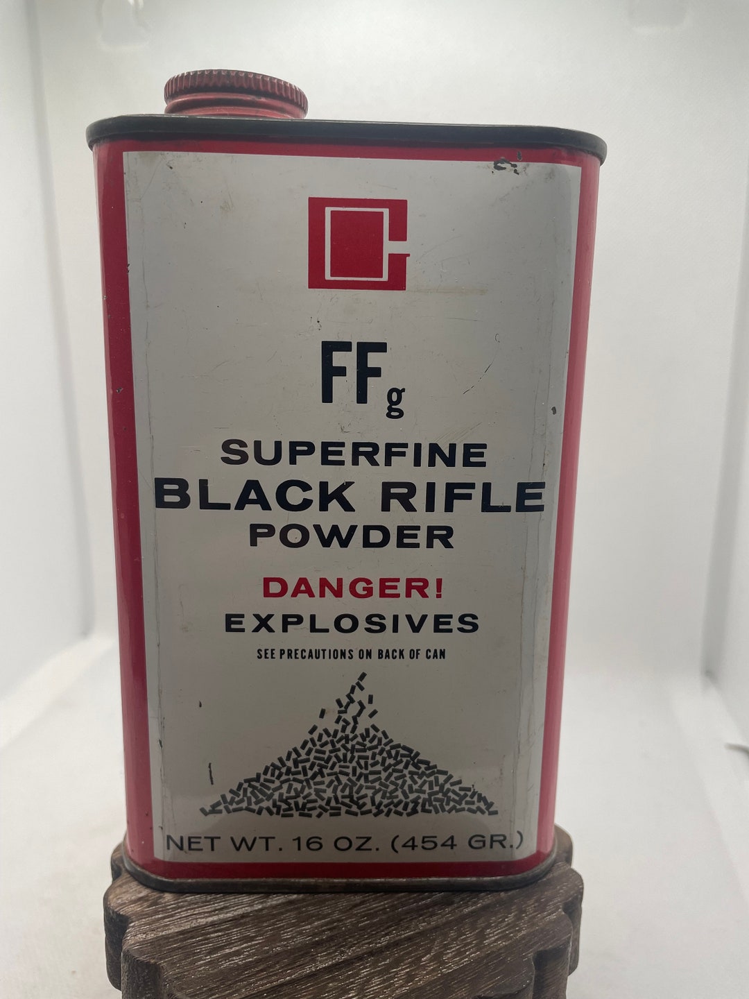 Vintage Ffg Superfine Black Powder 16 Oz Collectible Tin - Etsy