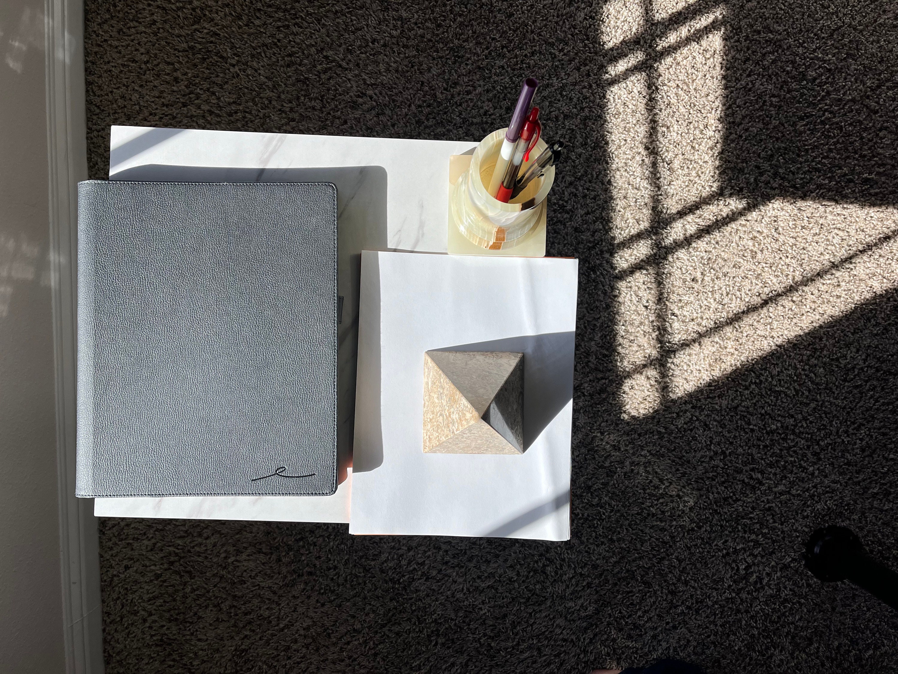 Pyramid Paperweight Office School Marble Stone Onyx - Etsy