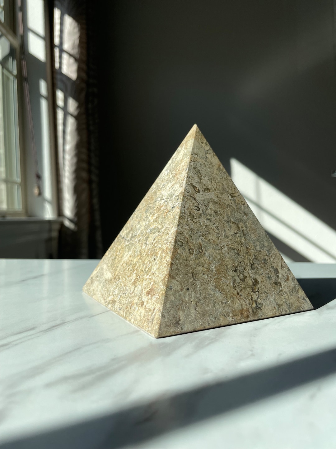 Pyramid Paperweight Office School Marble Stone Onyx - Etsy