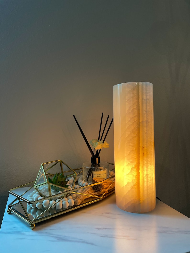 Onyx Table Lamp Onyx Marble Decor Lamp Stone Lamp for Decoration, Gifts ...